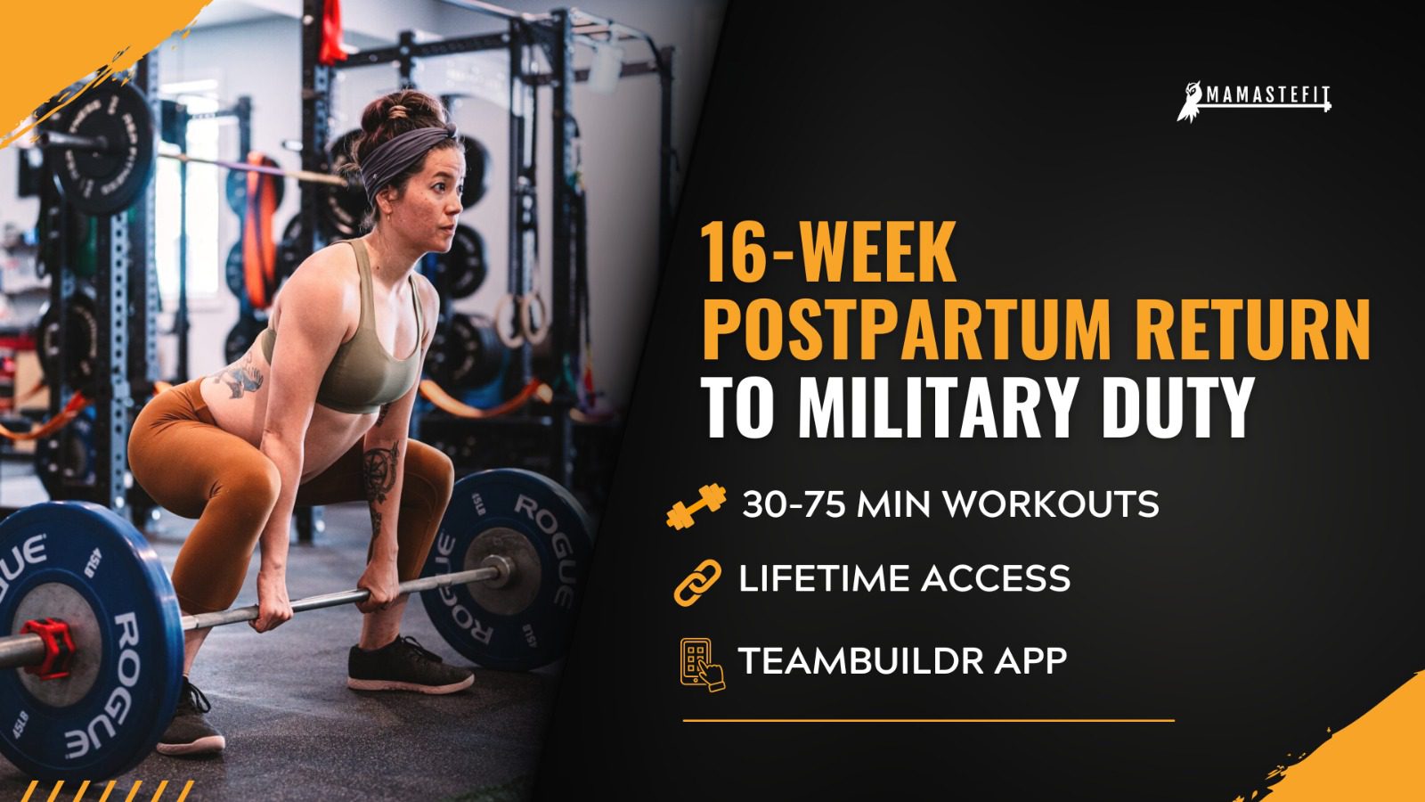 Postpartum Return to Duty Military Workout Plan - MamasteFit